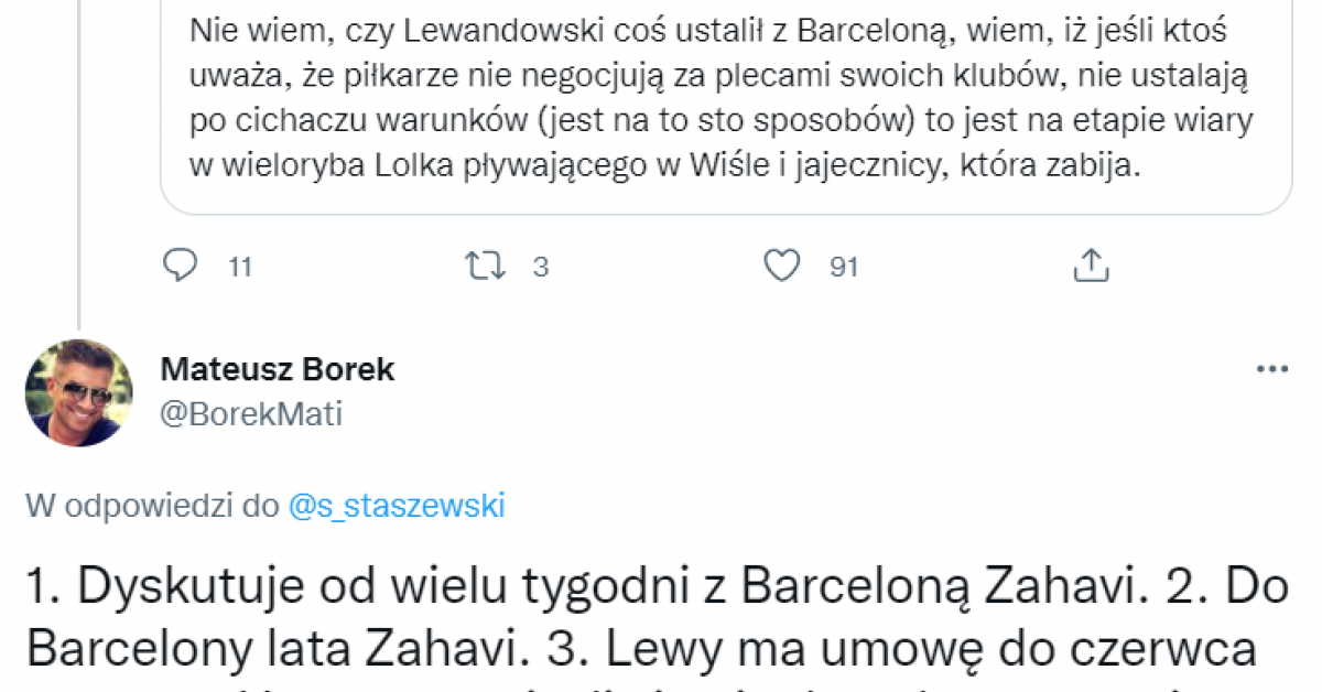 Mateusz Borek WYJAŚNIA sytuację na linii Barca - Lewy :D - Footroll