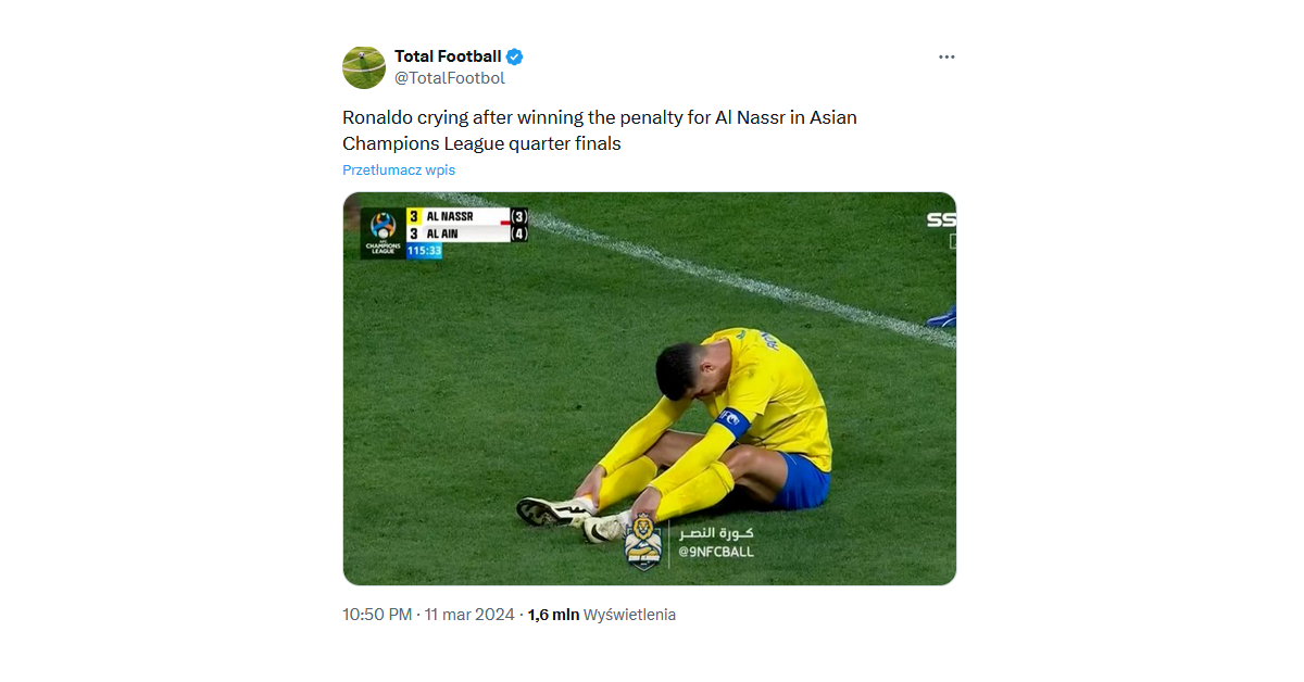 Cristiano Ronaldo po PORAŻCE w 1/4 finału Azjatyckiej LM :( - Footroll