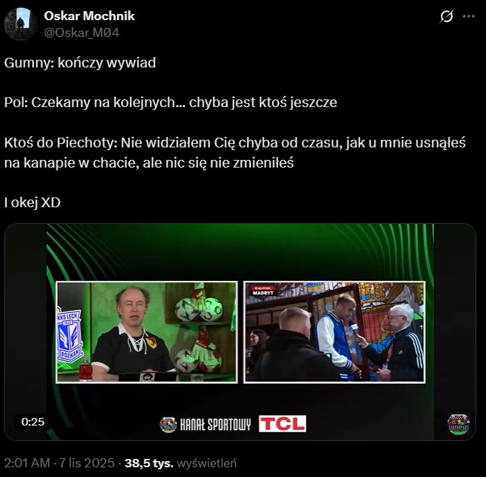 HIT! Dominik Piechota kończy wywiad, a ktoś do niego... xD - Footroll