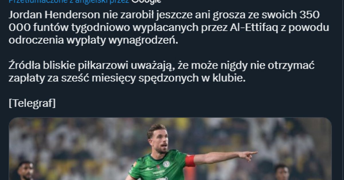 HIT! Jordan Henderson GRAŁ ZA DARMO pół roku w lidze saudyjskiej! - Footroll